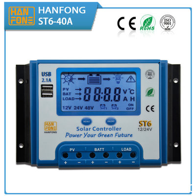 10A 30A 40A 12V/24V LCD Dispaly PWM Solar Controller Bule body give Battery Gel power form PV cell panel be a Sun system supplier