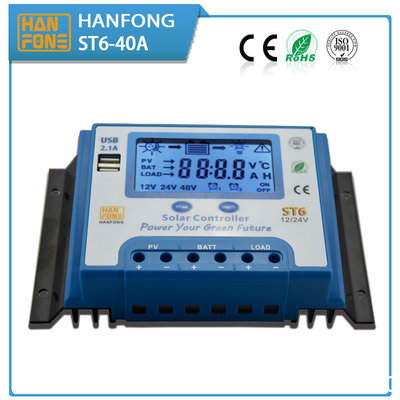 10A 30A 40A 12V/24V LCD Dispaly PWM Solar Controller Bule body give Battery Gel power form PV cell panel be a Sun system supplier