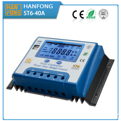 10A 30A 40A 12V/24V LCD Dispaly PWM Solar Controller Bule body give Battery Gel power form PV cell panel be a Sun system supplier