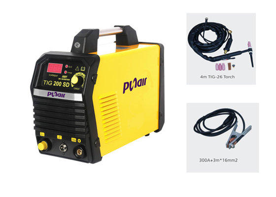 50HZ / 60HZ DC Yellow Inverter TIG Welder 20% Energy Saved For Stainless Steel TIG200SD