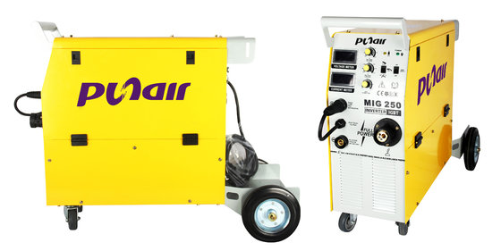 Yellow MIG MAG Welder MIG MMA Welding Machine SINGLE PHASE 220V±15%