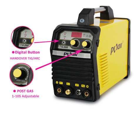 Digital DC Tig Welder / TIG200 Inverter Tig Welding Machine Gas Post Adjusted Function
