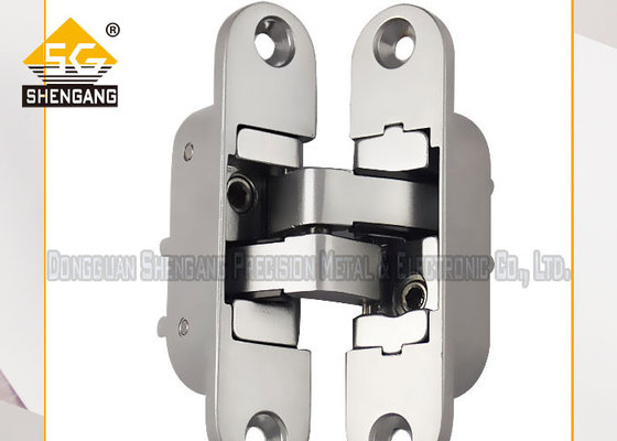Three Way Wardrobe Invisible Door Hinges , Zinc Alloy European Door Hinge