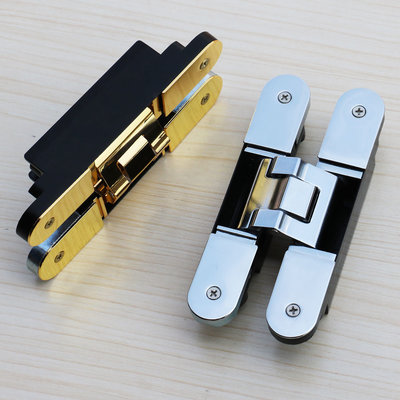 3d adjustable wood door hinge shiny chrome