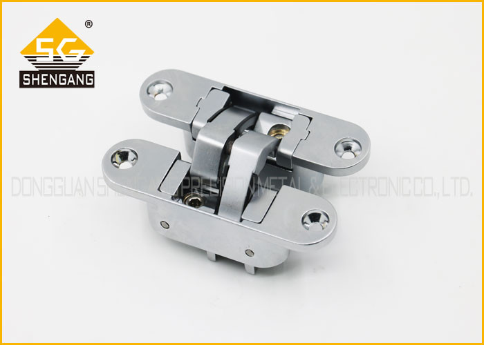 Three Way Wardrobe Invisible Door Hinges , Zinc Alloy European Door Hinge