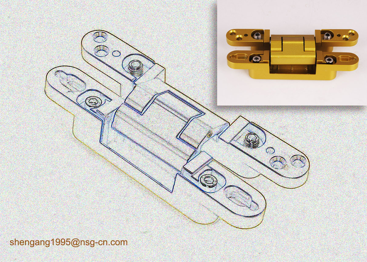 Concealed 180 Degree European Cabinet Hinges With Satin Nickel / Satin Chrome Coating