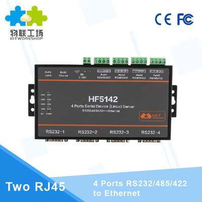 HF5142 Serial to Ethernet 4 Ports RS232/RS485/RS422 to Ethernet Converter