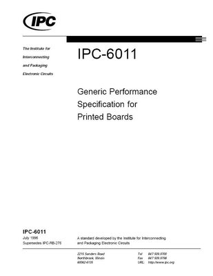 IPC-6011 : Generic Performance Specification for Printed Boards