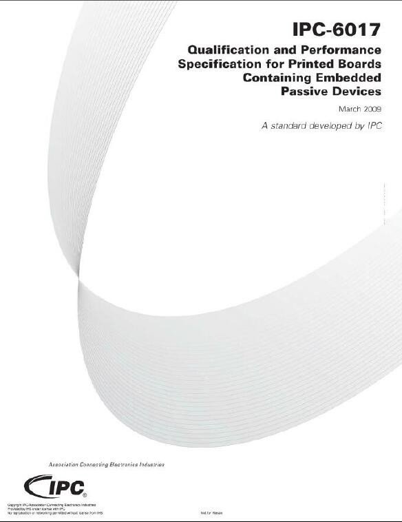 IPC-6017A: Qualification and Performance Specification for Printed Boards Containing Embedded Passive Devices