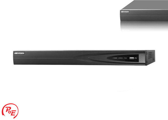 12V DC H.264 Hikvision Network Video Recorder NVR 2 SATA With POE