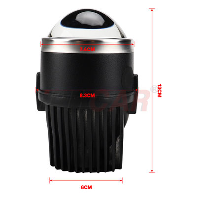 iPHCAR M618 Bi LED Fog Lamp 2.5inch Waterproof High Low Beam Fog Lights Blue Lens 5500K
