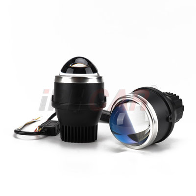 iPHCAR Factory 3 inch Blue Glass Universal M617 LED Fog Light Projector Lens 3000K 3800K 4300K 5500K for Retrofit DIY