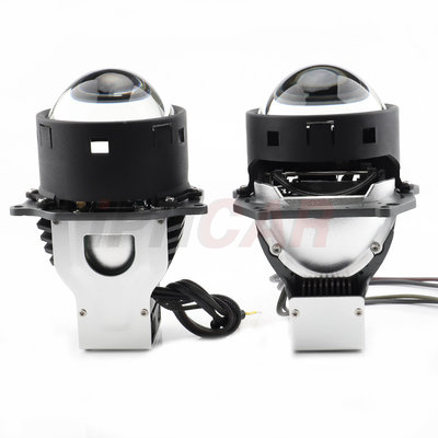 iPHCAR Bi LED Laser Projector Lens 3'' Bi-LED White Excellent Low Beam And LED Laser Assisting High Beam