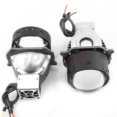 iPHCAR Bi LED Laser Projector Lens 3'' Bi-LED White Excellent Low Beam And LED Laser Assisting High Beam
