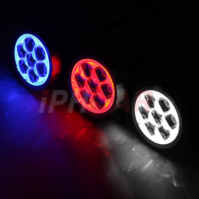 iPHCAR i6 PRO Single High Beam LED Projector Lens with Demon Eyes White Red Blue Lens Auxiliary Light for Auto Lighting