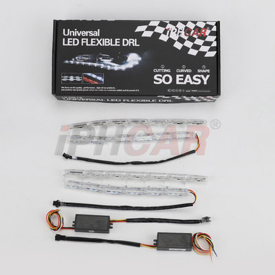 IPHCAR WHOLESALE CAR ACCESSORIES 12V TURNING LIGHT 500MM 700MM LED STACK RUNNING DRL DAYTIME RUNNING LIGHT FOR CAR MOTOR