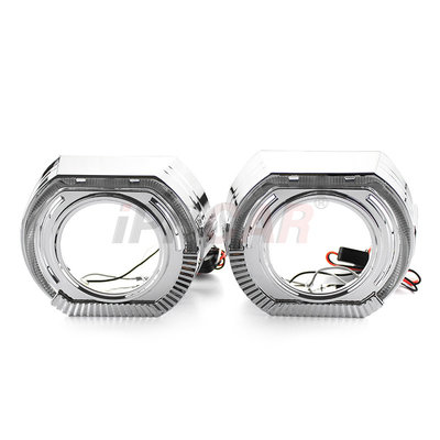 iPHCAR 3.0Inch Projector Shrouds Universal Silver Mask for 2.5Inch or 3.0Inch Projector Lens