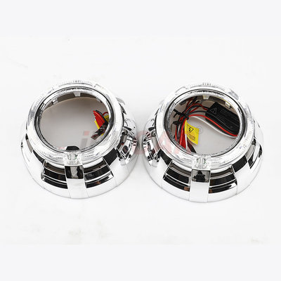 Retrofit Automotive Parts Angel Eyes Cover Led Projector Lens Shrouds Cover 3 Inch For Land Rover