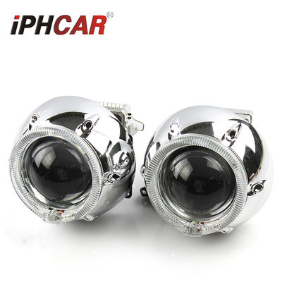 Bixenon Projector Lens Shrouds Cover For 3.0inch 2.5 Inch H1 H4 H7 H4 Lens With Angel Eyes LED Halo Ring For BMW