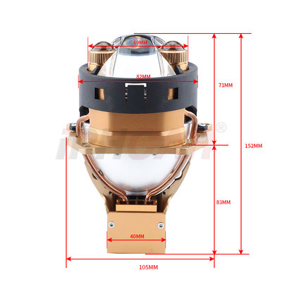 IPHCAR Super Bright P8 High Quality 3.0\" Bi LED Projector Lens Real Double Laser Car Headlight Universal Automotive 12V