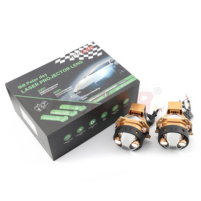 IPHCAR Super Bright P8 High Quality 3.0\" Bi LED Projector Lens Real Double Laser Car Headlight Universal Automotive 12V