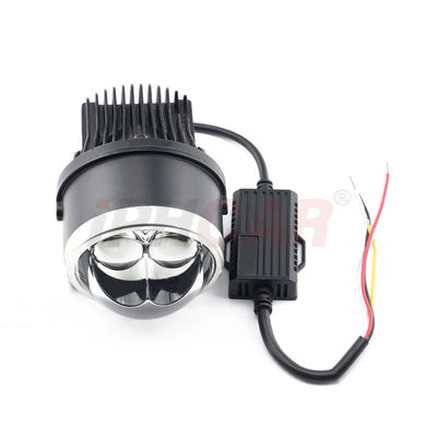 Auto Retrofit Parts M512S Double Laser LED Fog Projector Lens White+Yellow Light High Low Beam Fog Light