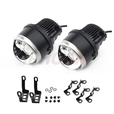 Auto Retrofit Parts M512S Double Laser LED Fog Projector Lens White+Yellow Light High Low Beam Fog Light