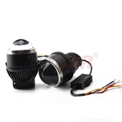 WEIXIN Waterproof Dual Color Led Projector Lens Mini Work Fog Lamp Driving Lights For Motorcycle SUV Truck