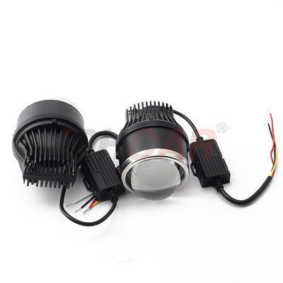 WEIXIN Waterproof Dual Color Led Projector Lens Mini Work Fog Lamp Driving Lights For Motorcycle SUV Truck