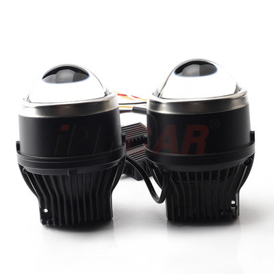 WEIXIN Waterproof Dual Color Led Projector Lens Mini Work Fog Lamp Driving Lights For Motorcycle SUV Truck