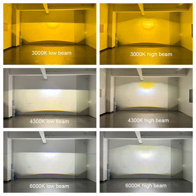 GCAR M628-3S 3.0inch Dual Beam White Yellow Tricolor Fog Light H11 9005 HB3 Bi-led Projector Len Led Car Headlight