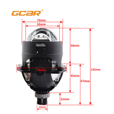 CAR WST 2.5A-Y High Power Matrix Bi LED Single Laser Projector Lens Universal for motorcycle