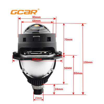 GCAR WST 3.0B Universal 3inch Projector Headlight 45W Auto LED Dual Projector Bi LED Projector Lenses For Motorcycle