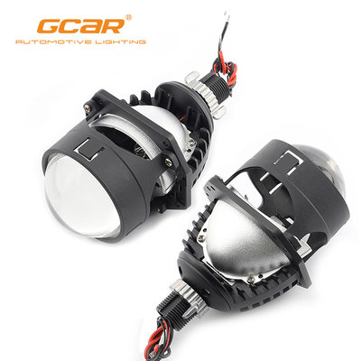 GCAR WST Super 2.5A Bi LED Projector 6000K Double Lamp Bowl Bi LED Lens Projector