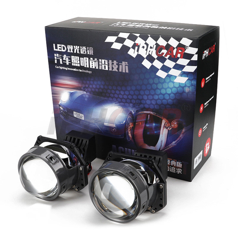 IPHCAR Super Bright 3.0 Inch Bi LED Projector Lens i8 PRO 50W 2 Years Warranty Universal LED Headlight For Auto Lighting