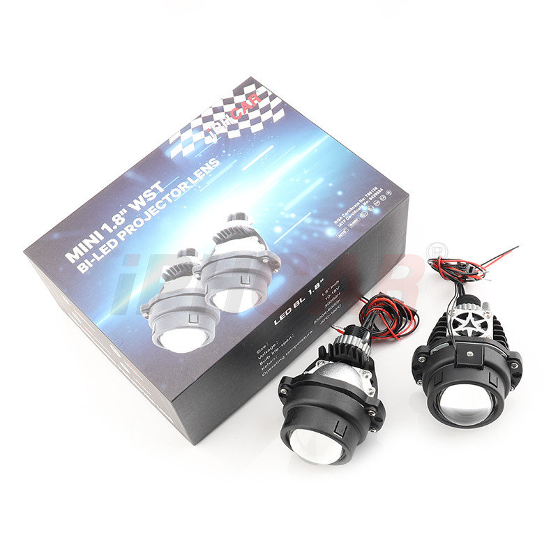 New Arrival IPHCAR Mini 1.8inch 6000K Bi-LED Projector Lens Auto Headlight for Retrofit