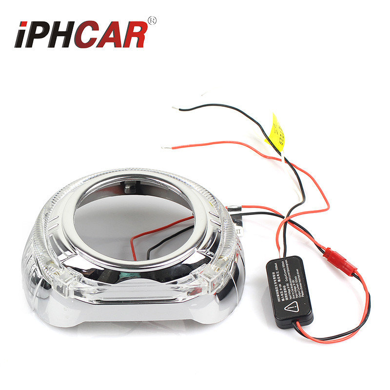 G103 S-max LED Angel Eyes DRL Shrouds White / Blue / Red Crystal LED Halo rings Mask for retrofit headlamp