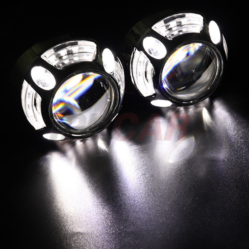 IPHCAR Wholesale High Quality Car Accessories Panamera LED Light Guide Angel Eyes Projector Shroud For Automotive Motorc