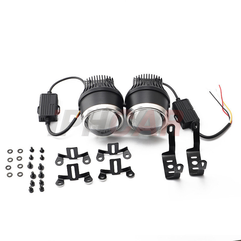 WEIXIN Super Bright 5500K High/Low Beam Waterproof 12V Spotlight Anti Fog 3" Lens Projector Car Light