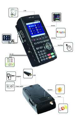 Satlink Satellite finder WS-6916 3.5'' LCD HD Satellite Finder Meter DVB-S/S2 WS 6916 sat finder