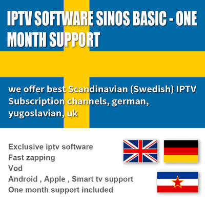 Subscription 1000 Exclusive Software  Live / VOD 1 Month , Android  / IOS IPTV Box Sweden