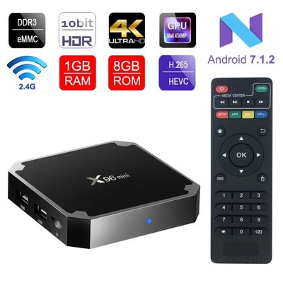 4K Smart TV Box  X96 Mini Android 7.1 OS , Android Set Top Box 2GB 16GB Amlogic S905W Quad Core