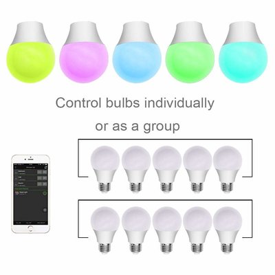 Alexa Smart Wifi LED Bulb Music Control , Wifi Enabled Light Bulbs Google Home Assistant