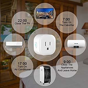 Voice Control Wifi Smart Plug Energy Monitoring With Echo No Hub Required