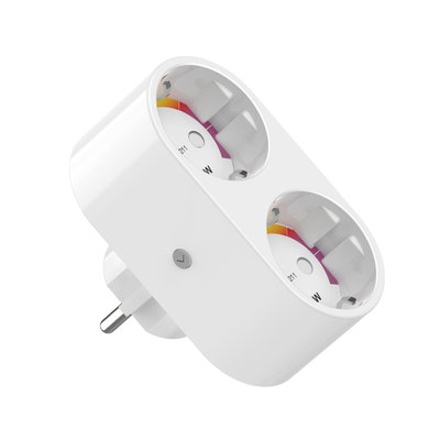 Two Packs Wifi Smart Plug With Energy Monitoring , EU Standard Timer Socket