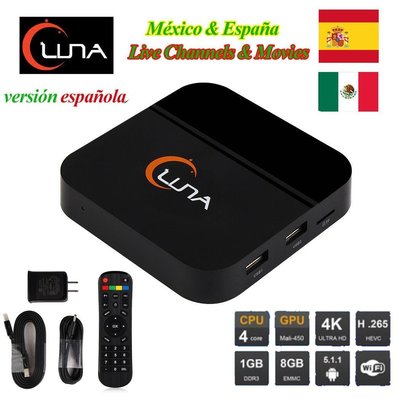 IPTV Spanish Channels Luna TV Box With 18 Months Account For Latin America