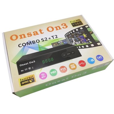 Digital Satellite TV Receiver Box , Ethernet Satellite Receiver Onsat On3 DVB-S2 DVB-T2