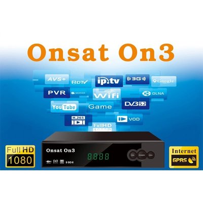 2 USB Port Satellite TV HD Receivers Africa Combo Receiver Onsat On3 DVB-S2 DVB-T2