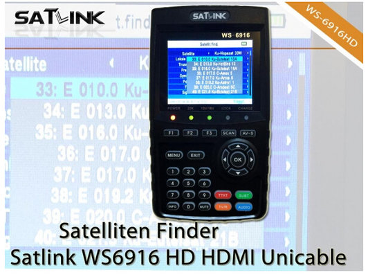 3.5'' LCD Satlink Satellite Finder  , WS 6916 HD Satellite Finder Meter
