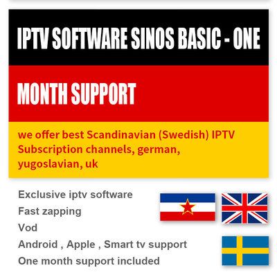 Scandinavian Sweden Android Smart TV Box IPTV Subscription 1000 Live / VOD